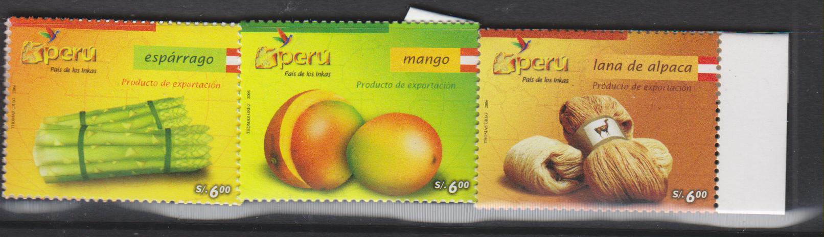 Baja rT)2006,PERU,SET(3), COUNTRY OF THE INKAS, MANGO, A / HipStamp