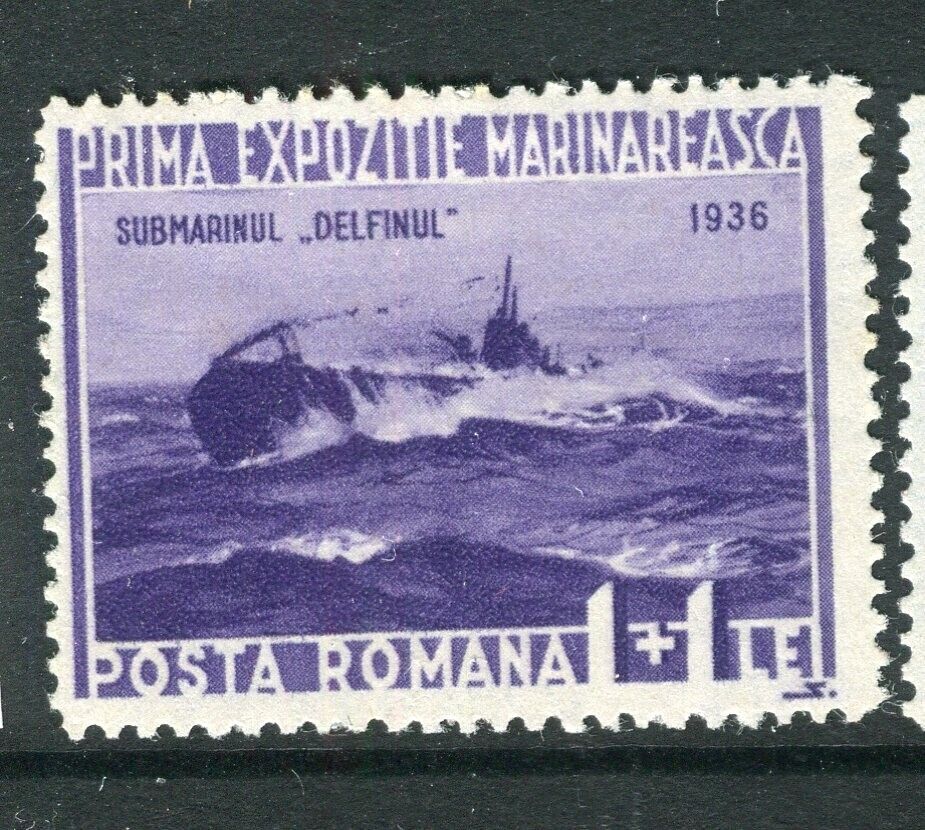 ROMANIA; 1936 early Marine Expo issue Mint hinged 1L. value | Europe ...