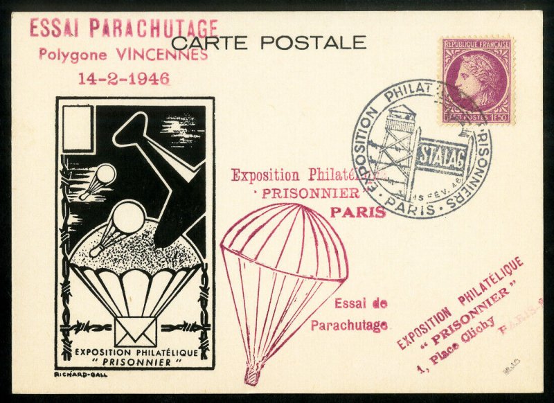 France Stamps Expo Parachute Cover | Europe - France & Colonies, Stamp ...