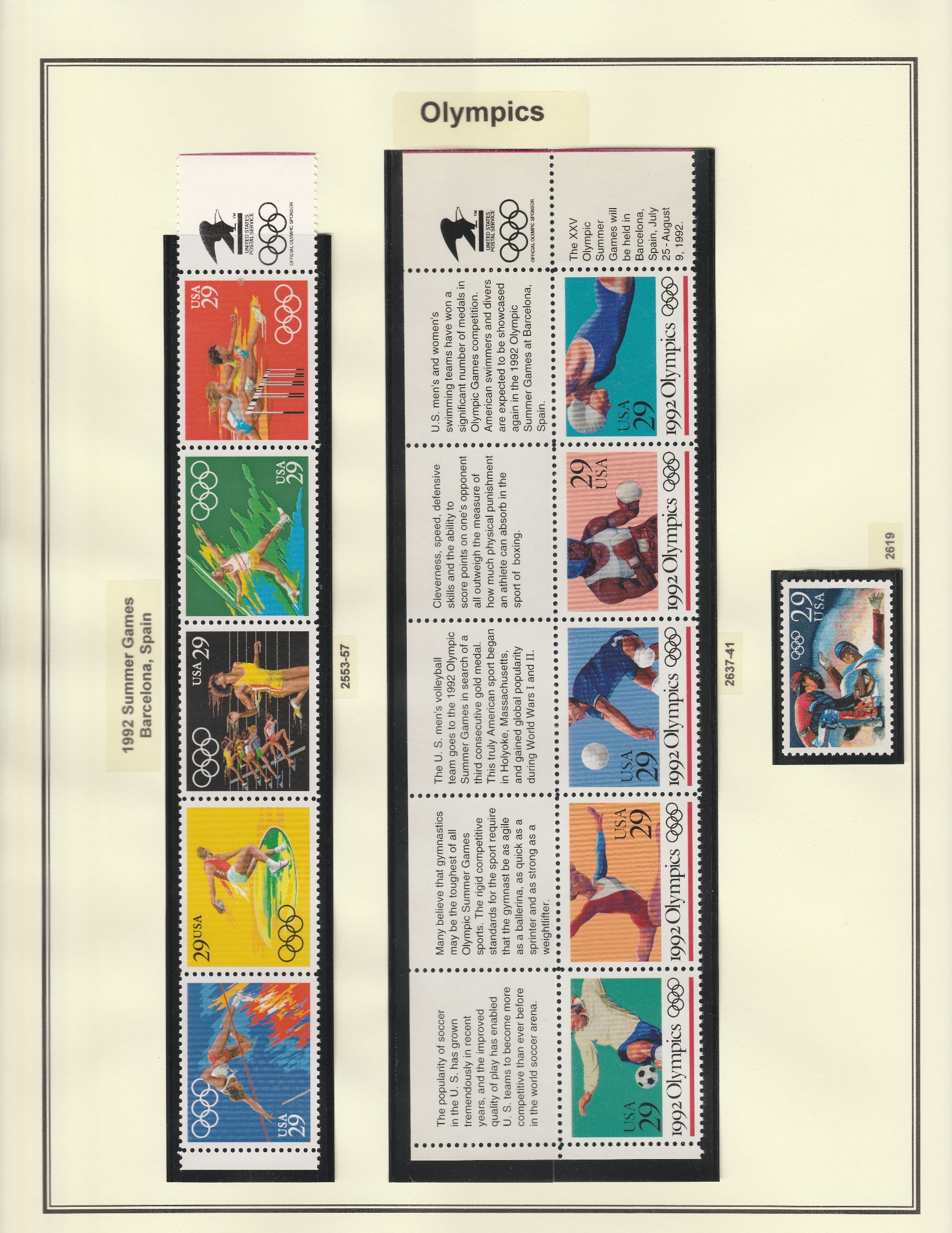 The Olympics Series #716//4436 with Postcards and Envelopes MNH ...