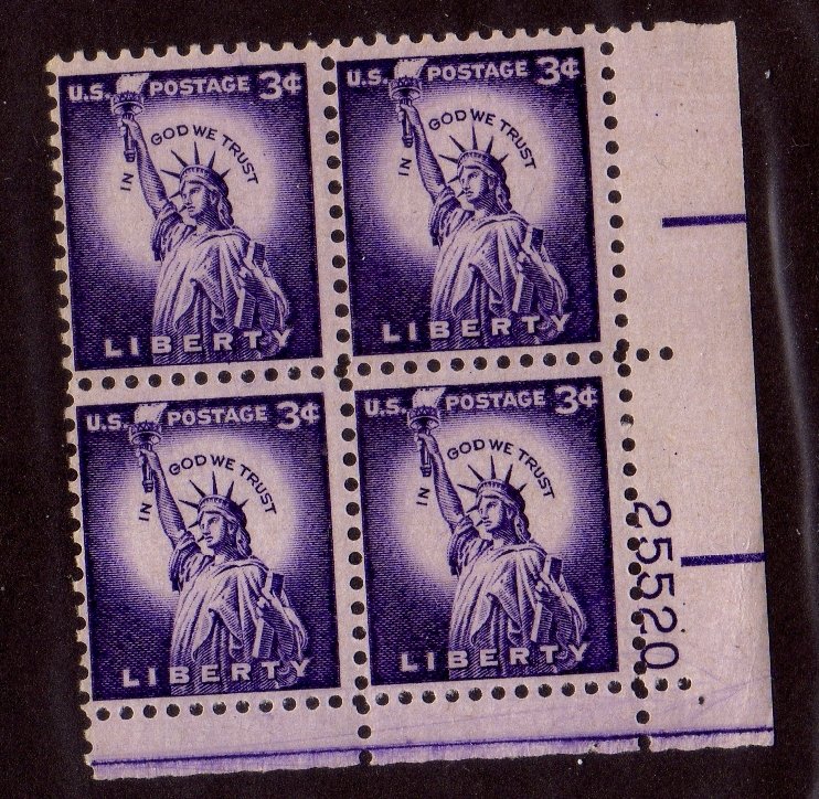 1035c 3c Liberty 25520 LR Plate Block | United States, General Issue ...