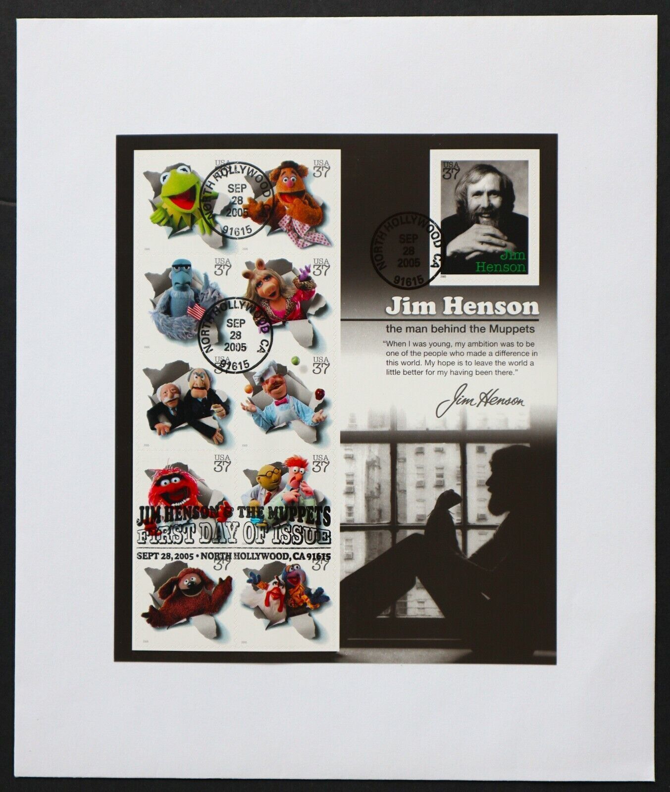 U.S. Used #3944 37c Jim Henson/Muppets Sheet of 10 First Day Cover ...