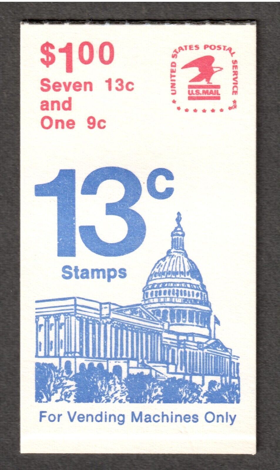 US Booklet # BK132 , Capitol Dome / Flag , VF OG NH - I Combine S/H ...