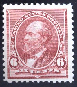 Scott#224 - VF - 6c Brown Red - Garfield - OG Light HM - 1890 | United ...