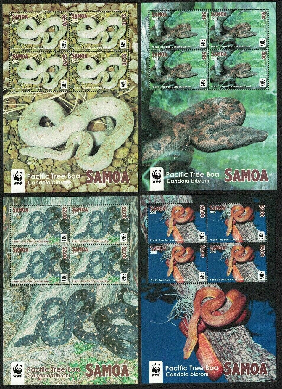 2015 Samoa 1222KL-1225KL WWF / Reptiles 20,00 € | Australia & Oceania ...