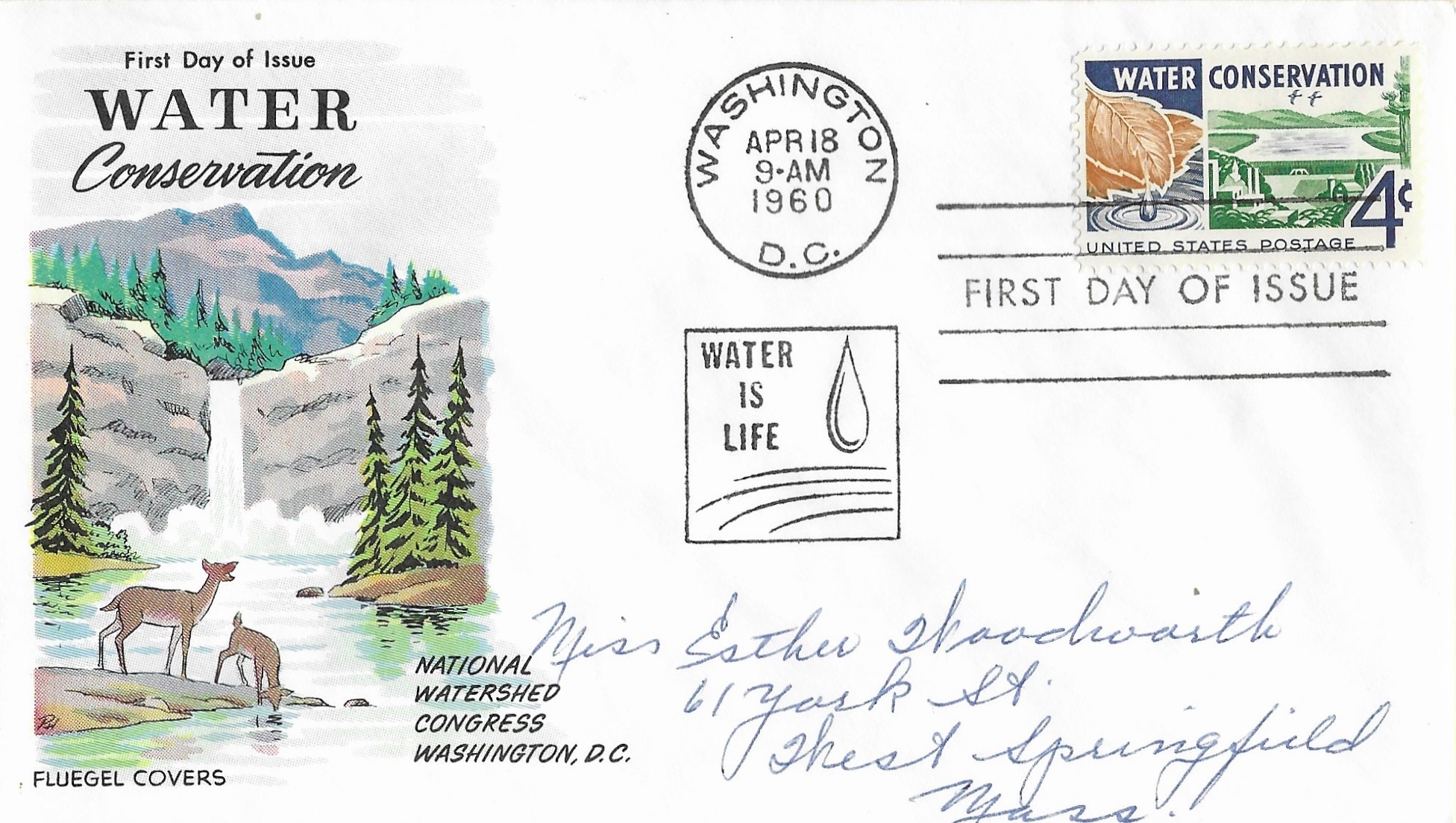 1960 FDC, #1150, 4c Water Conservation, Fluegel Covers | United States ... 1960 FDC, #1150, 4c Water Conservation, Fluegel Covers | United States ...