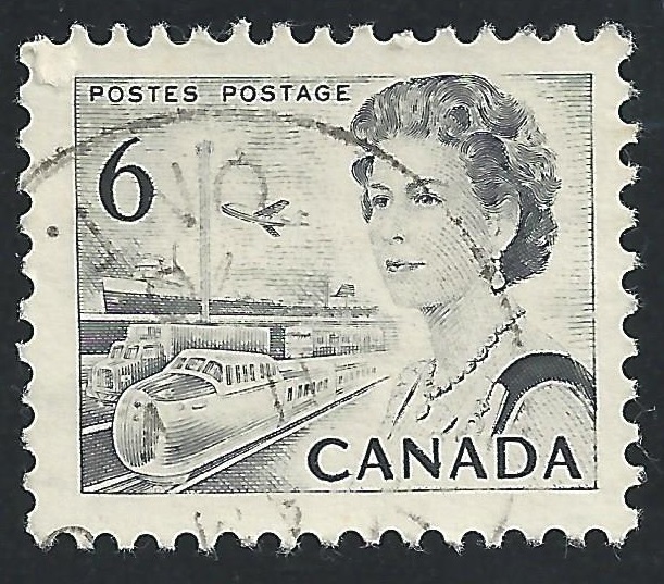 Canada #460 6c Queen Elizabeth II and Transportation | Canada, General ...