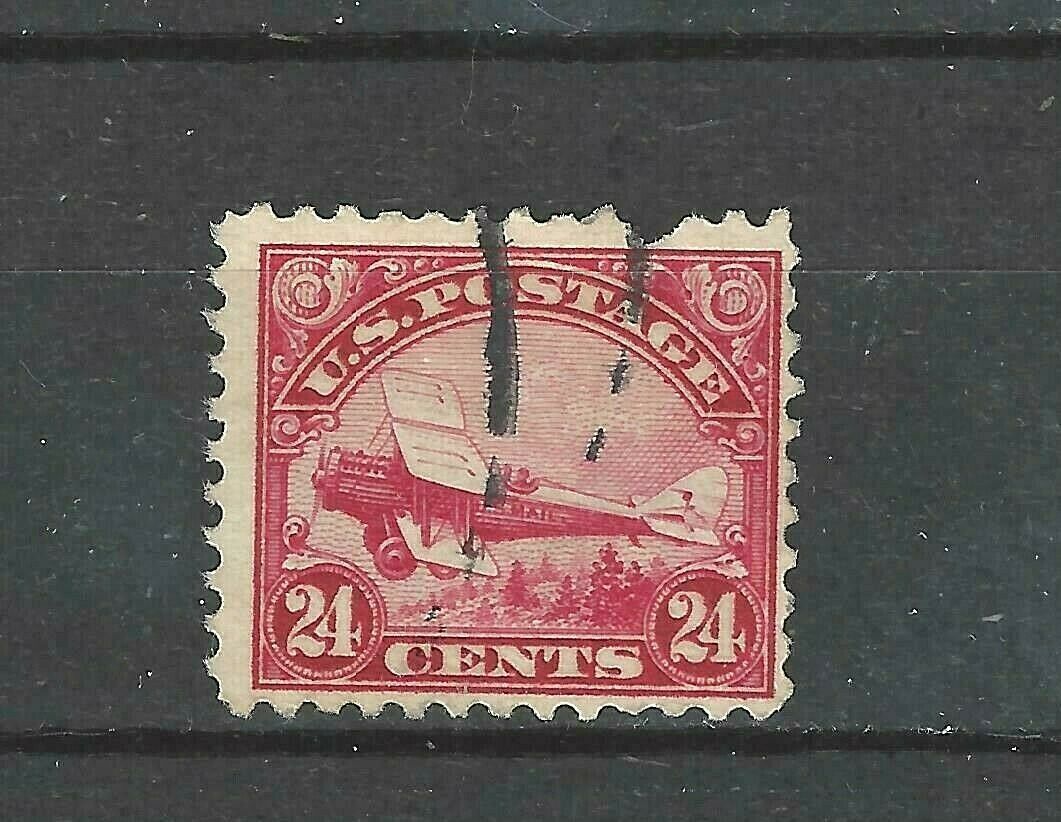 #C6 US Airmail 24 Cent Carmine-Biplane-Used-Fine | United States, Air ...