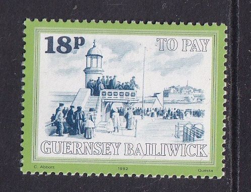 Guernsey #J36 MNH 1982 Postage Due 18p Upper Walk | Great Britain ...