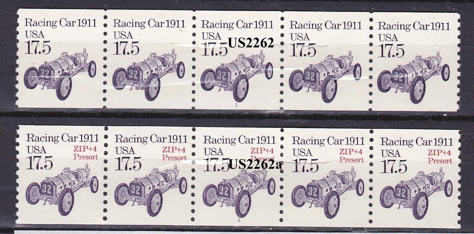 PNC5 17.5c Racing Car US 2262, US 2262a Lot (2) MNH F-VF | United ...