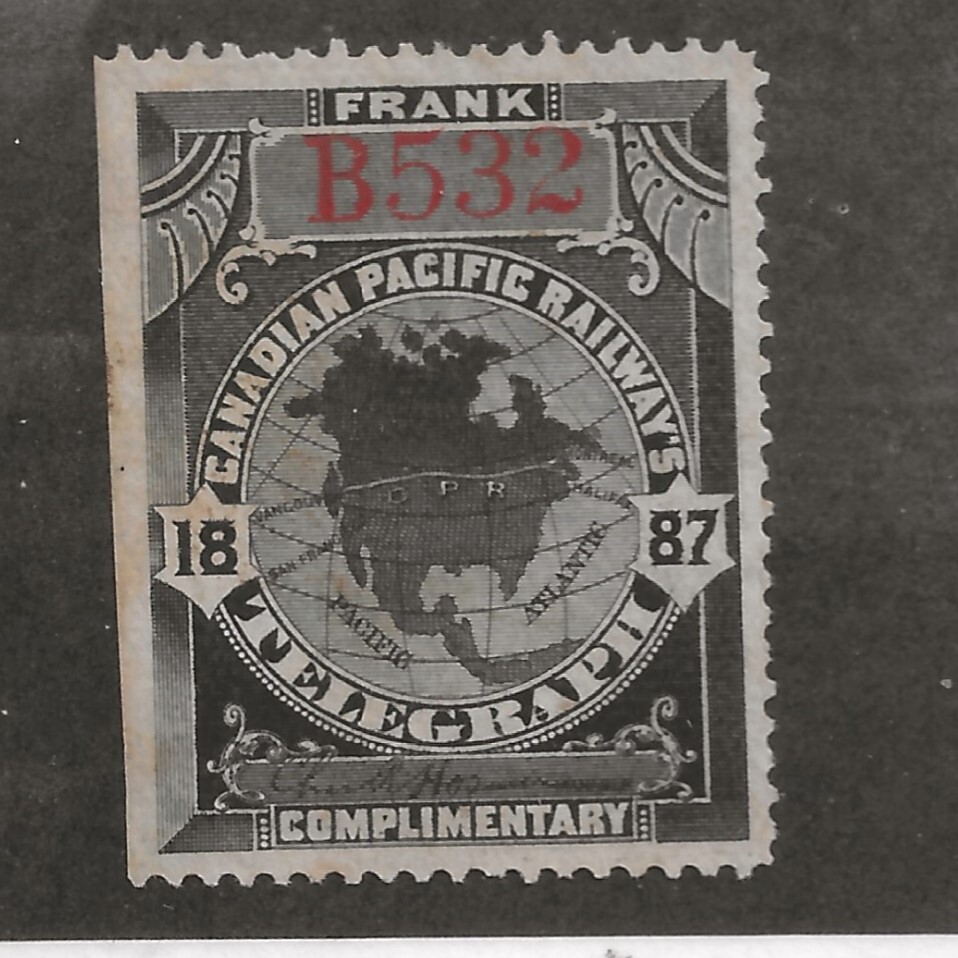 Tcp1 Canadian Pacific Railway Telegraph Stamp Mint NG 1 | Canada, Back ...