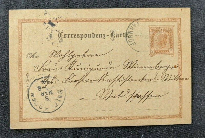 1894 Vienna Austria Postal Stationary Postcard Cover 2 Kreuzer | Europe ...