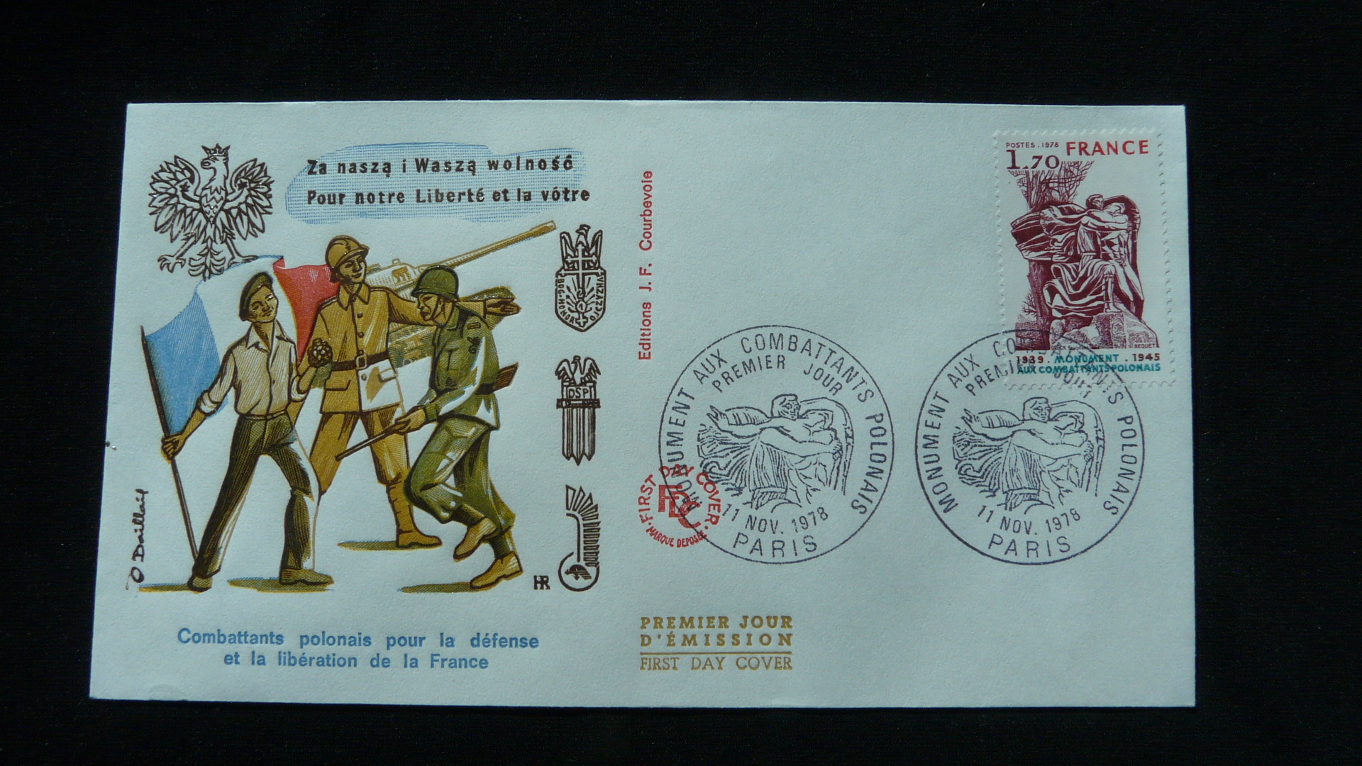 ww1 Liberation of France by army of Poland FDC France 1978 (ref 37172 ...