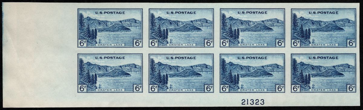 US #761 PLATE BLOCK of 8 with corner margin, 6c PARKS SUPERB mint NH ...