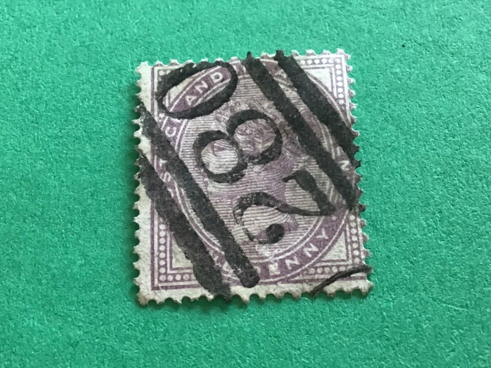 GB 1881 14 Dots Queen Victoria 1d Lilac scarcer used stamp A18222 ...