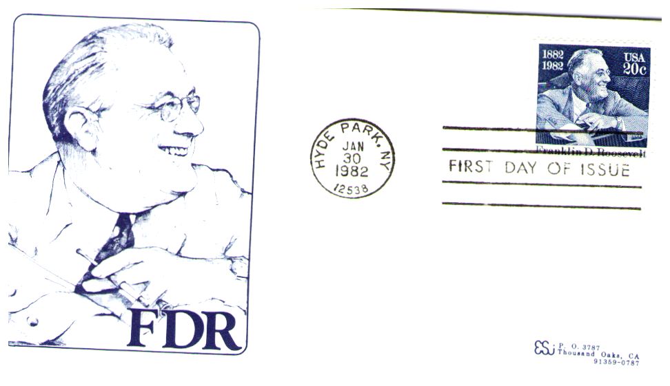 #1950 Franklin D. Roosevelt FDR - ESI Cachet | United States, General ...