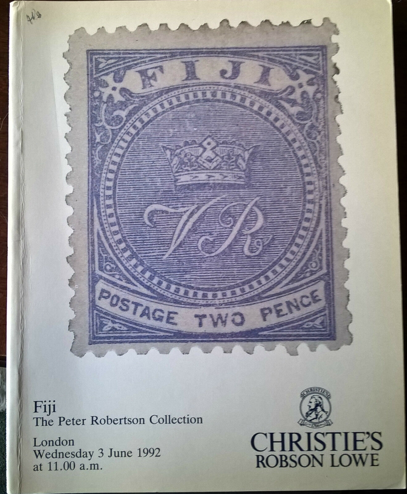 Auction Catalogue Peter Robertson FIJI Christies Robson Lowe Free UK ...