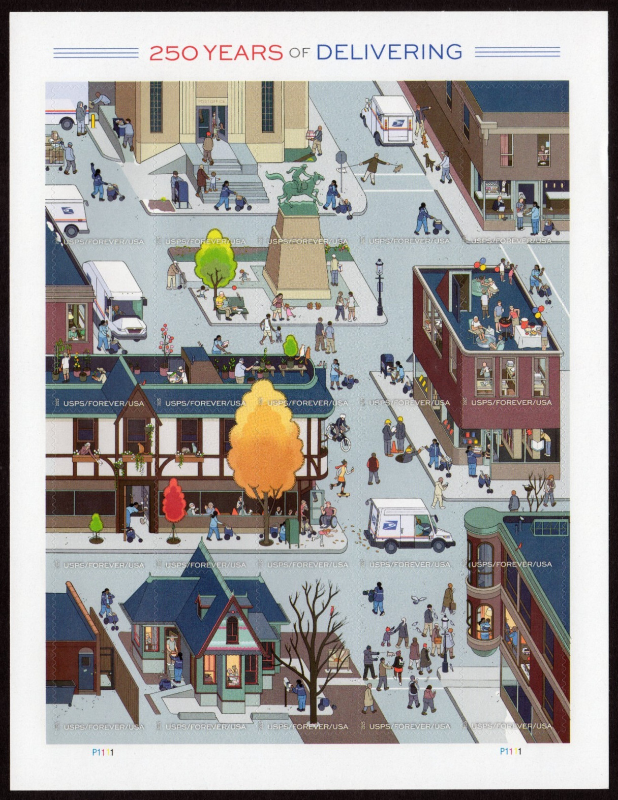 Scott #6024 USPS 250 Years Delivering Sheet of 20 Forever Stamps - MNH ...