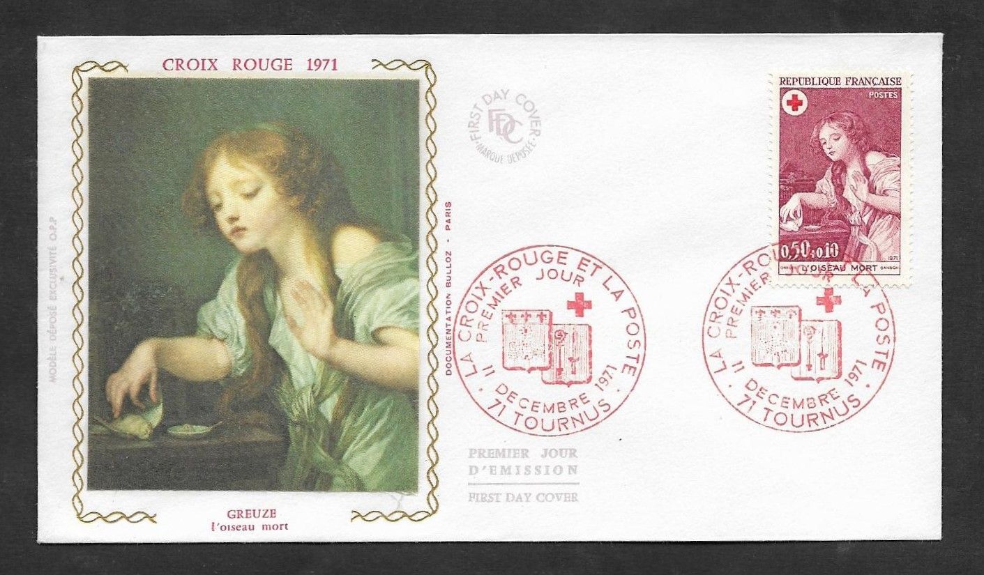 SKV) 1971 FRANCE, Red Cross. Painting by Jean - Baptiste Greuze, ART ...