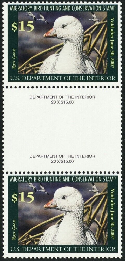 RW73, Mint VF NH $15 Duck Gutter Pair - Stuart Katz | United States ...