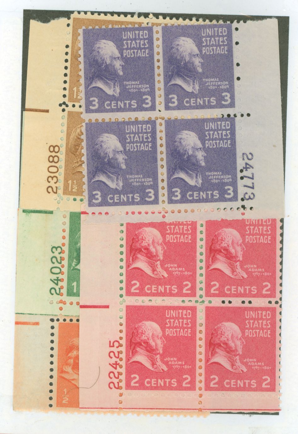 United States #803-807 Plate Block | United States, General Issue Stamp ...