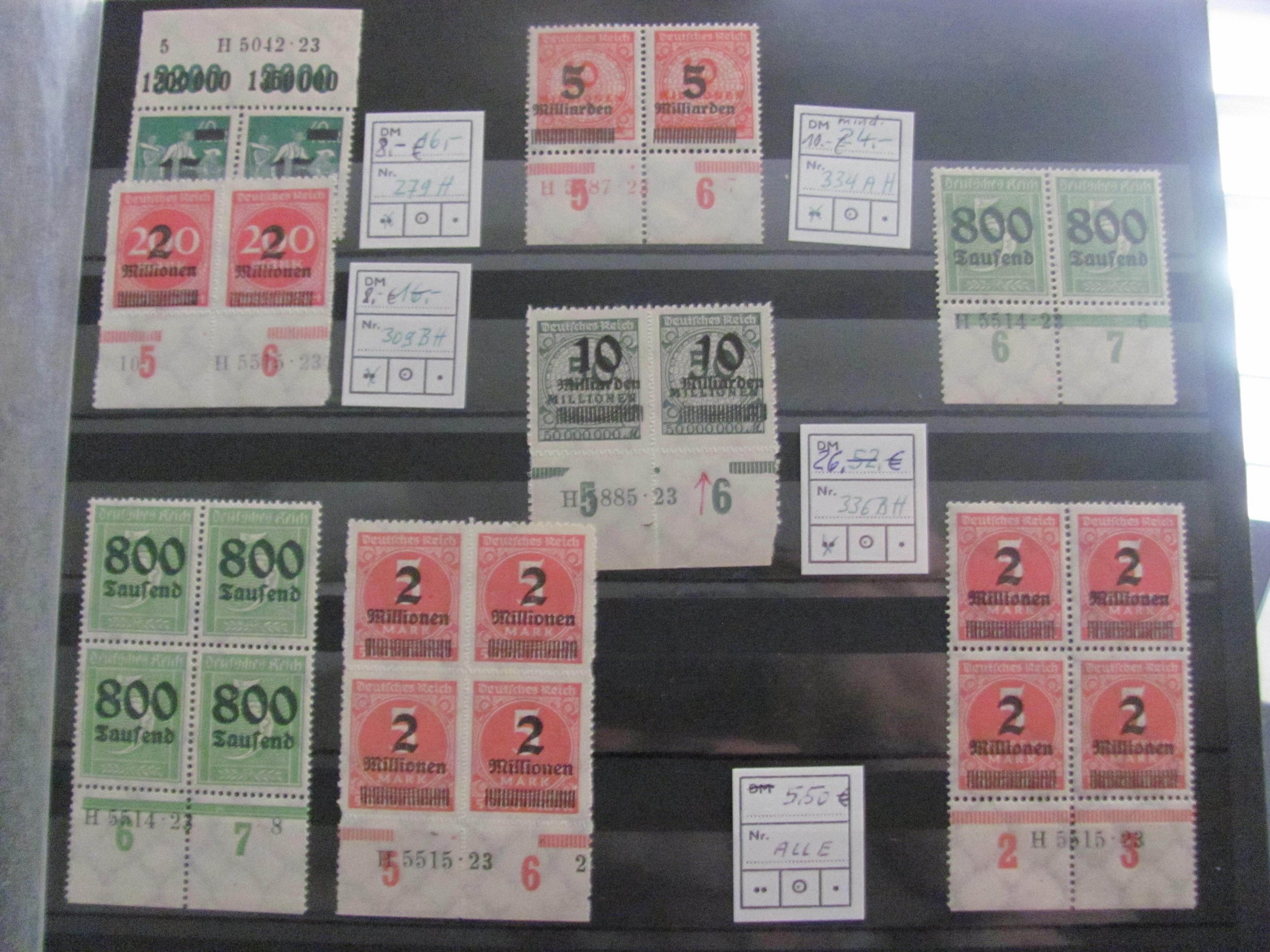 Germany 1920s MNH Inflation LOT HUN Blocks & Pairs XF (124) 3 Pictures ...