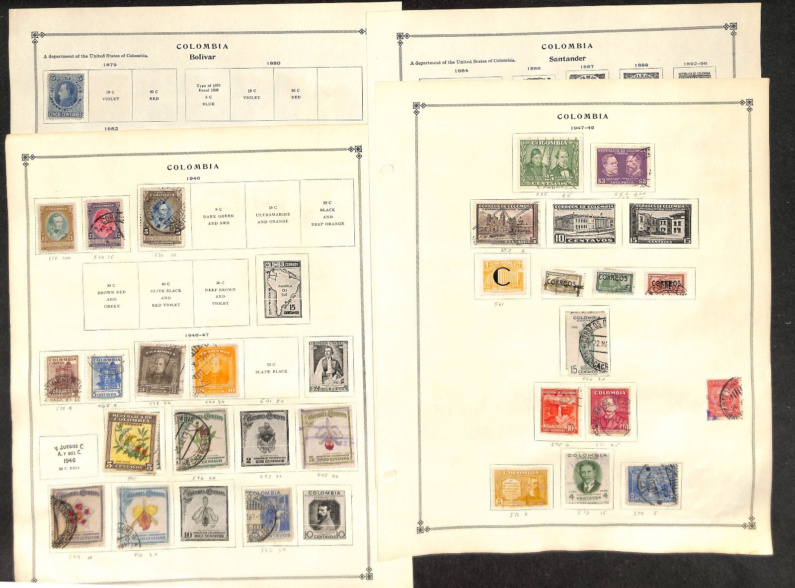 Columbia Stamp Collection on 60 Scott International Pages, 1865-1970 ...