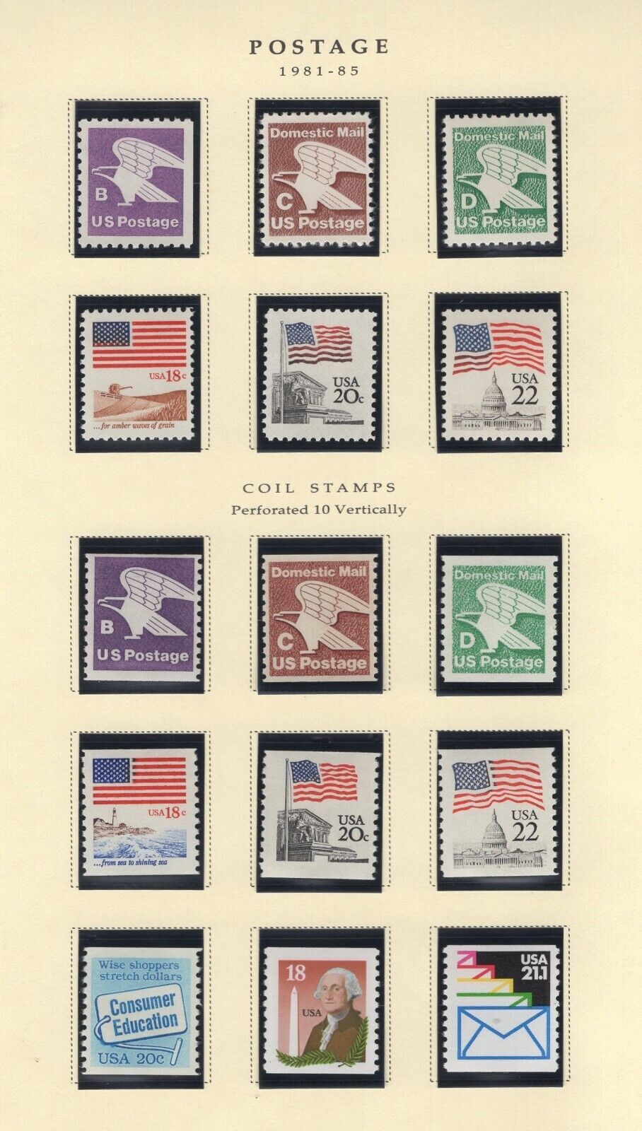 Regular Postage + Coils. 15 Singles. MNH. OG. #02 RPCs15 | United ...