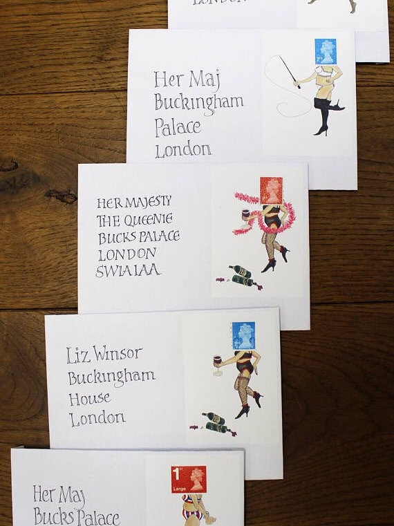 The Queen's Knickers Stickers | Worldwide - Other, Stamp / HipStamp