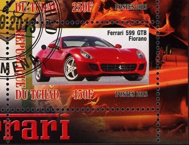 Ferrari Car Transportation Luxury Fire Souvenir Sheet of 4 Stamps ...