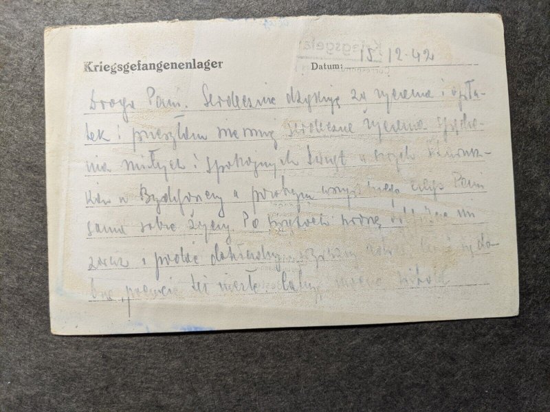 STALAG IV-A German POW Camp 1942 WWII Cover PRISONER of WAR Elsterhorst ...