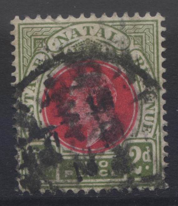 NATAL - Scott 84 - KEVII - 1902 - FU -Perf.14 - Green & Scar. - 2p ...