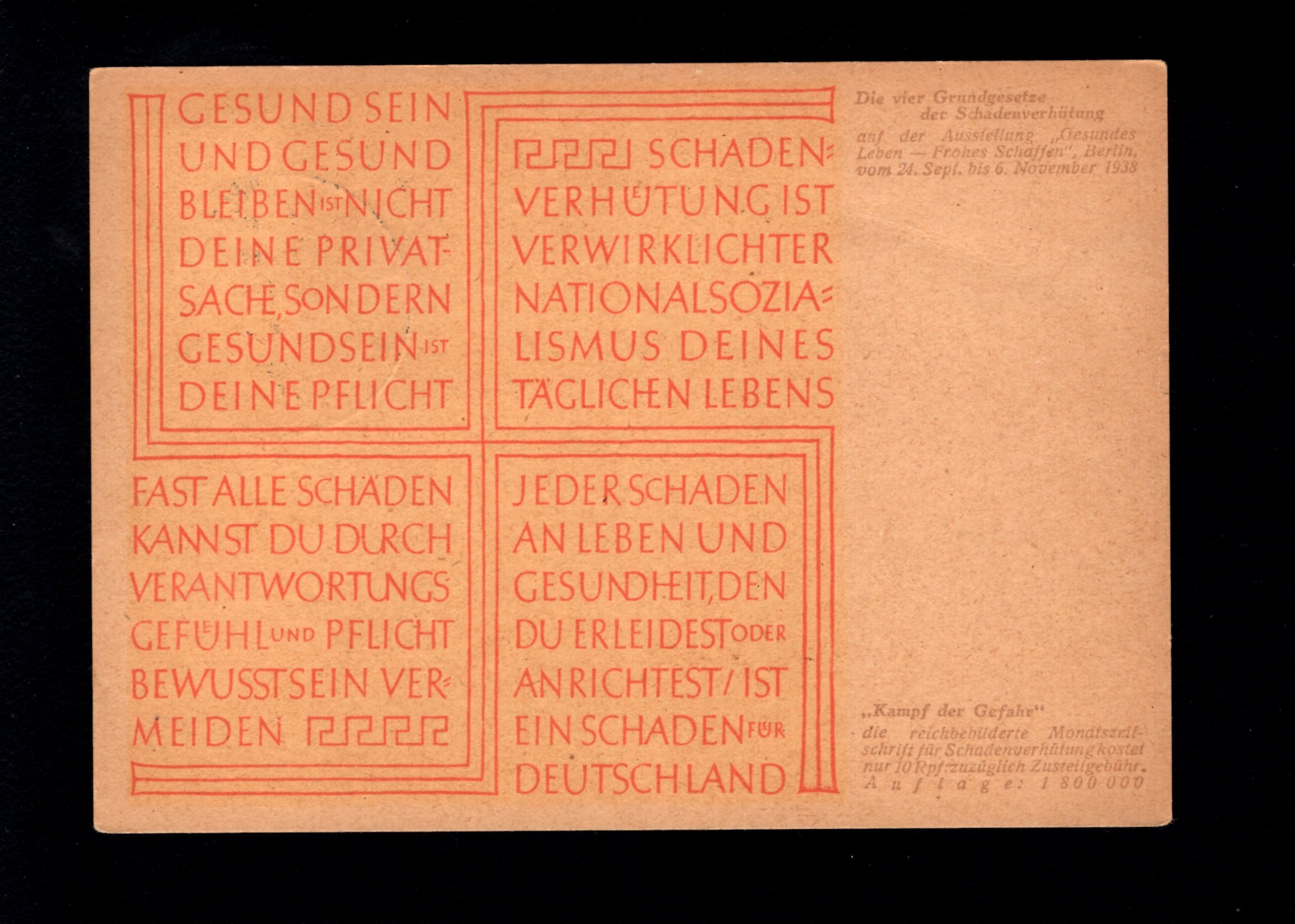 Germany Nazi Health Special Postmark Quotes Around Swastika 1938 Used ...