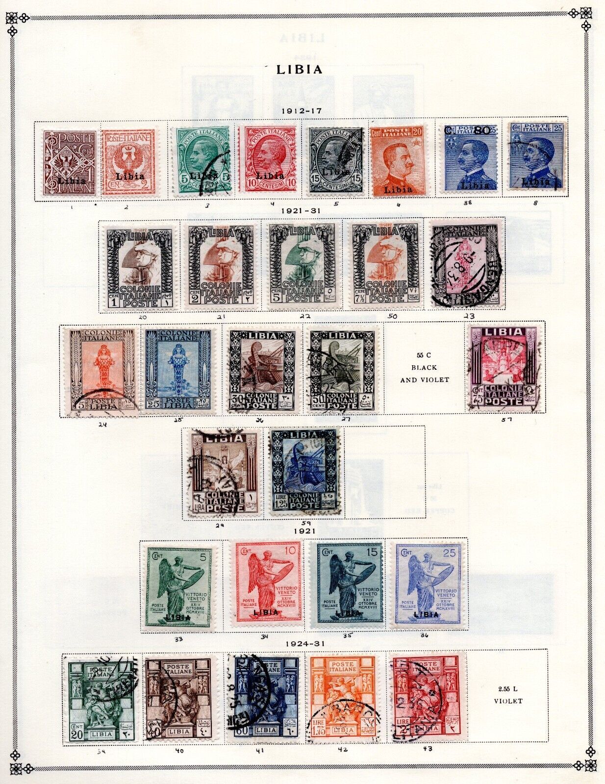 Libya 1912-1970 Collection of 350+ Stamps Mint & Used on 26 Scott Pages ...