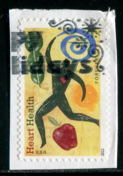 4625 US (45c) Heart Health SA, used on paper | United States, General ...
