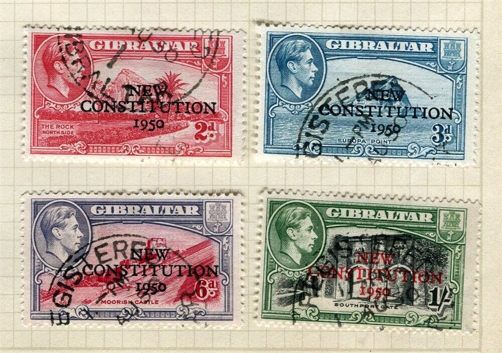 GIBRALTAR; 1959 early GVI Constitution issue Used SET | Europe ...