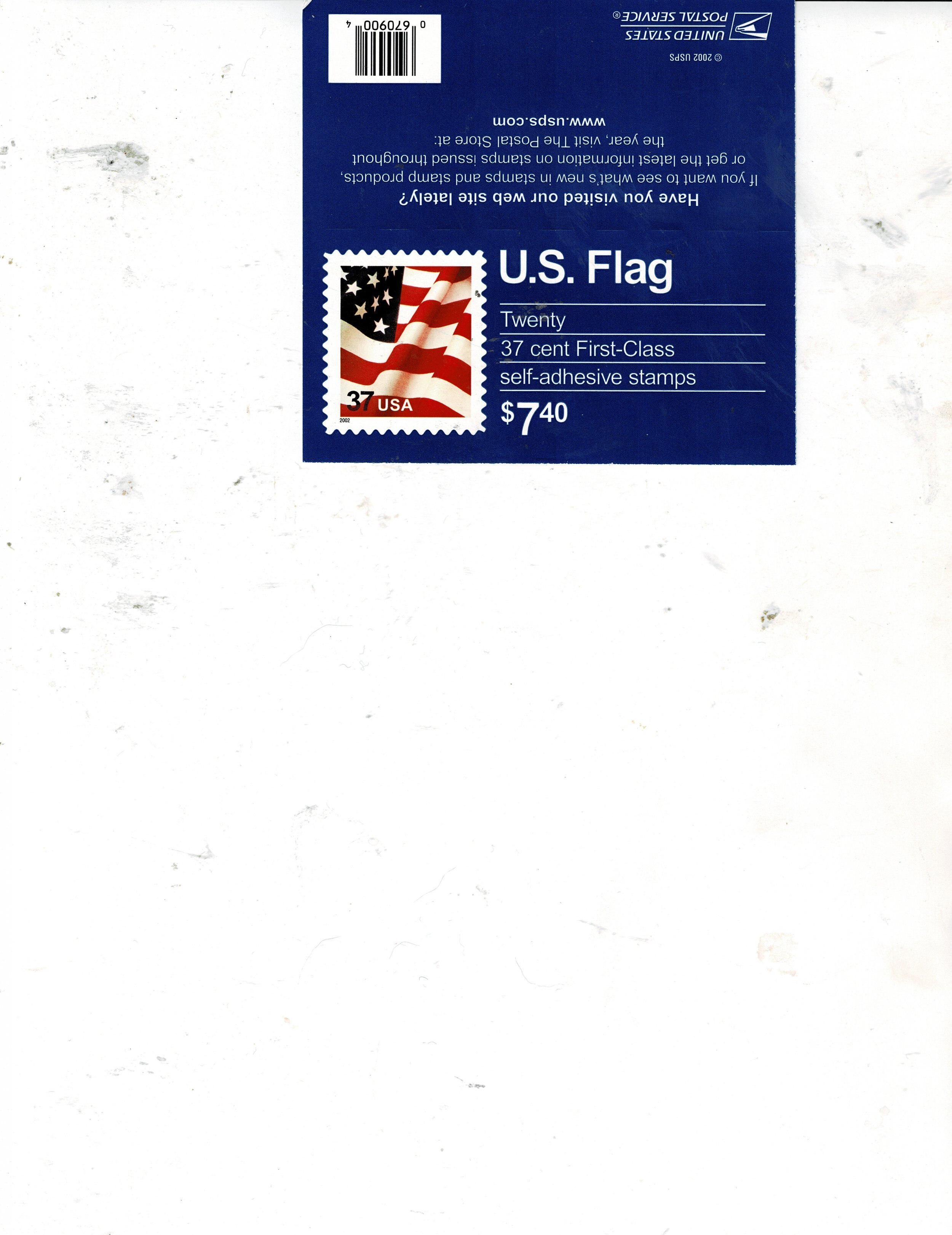 Flag 37c US Postage Booklet of 20 stamps #3635a VF MNH | United States ...