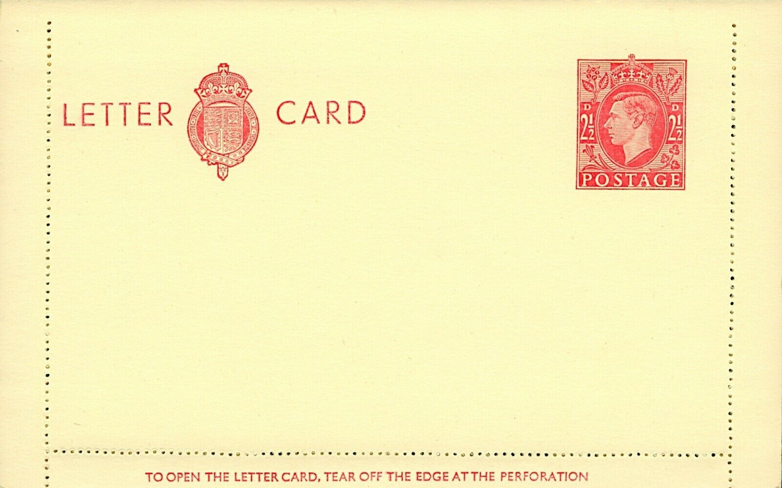 GB KGVI trio 2½d red Letter Cards with reverse printing varieties ...
