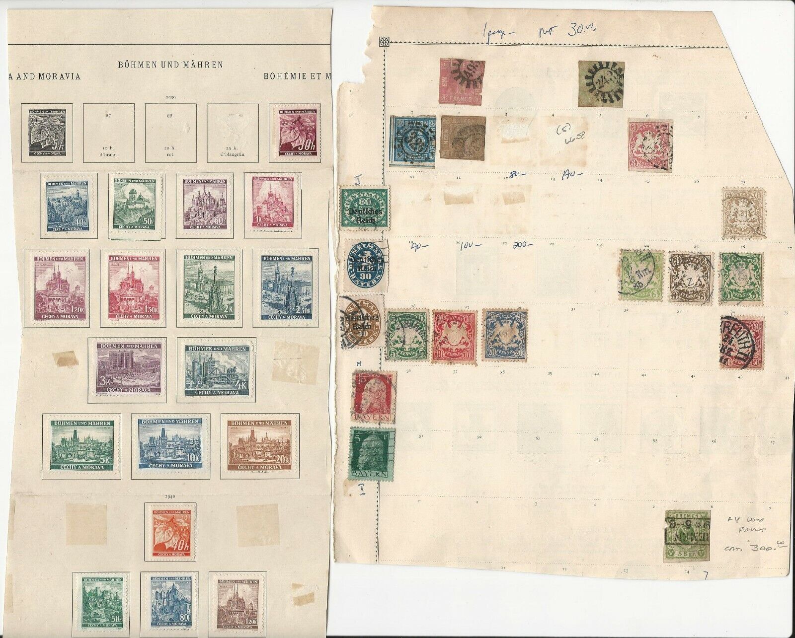 Germany Stamp Collection, Area Lot, Thuringen, Baden, Bavaria ++ DKZ ...