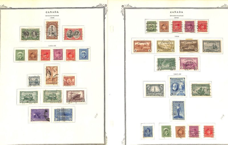 Canada Stamp Collection 1851 to 1963 in Scott Specialty Album, 35 Pages ...