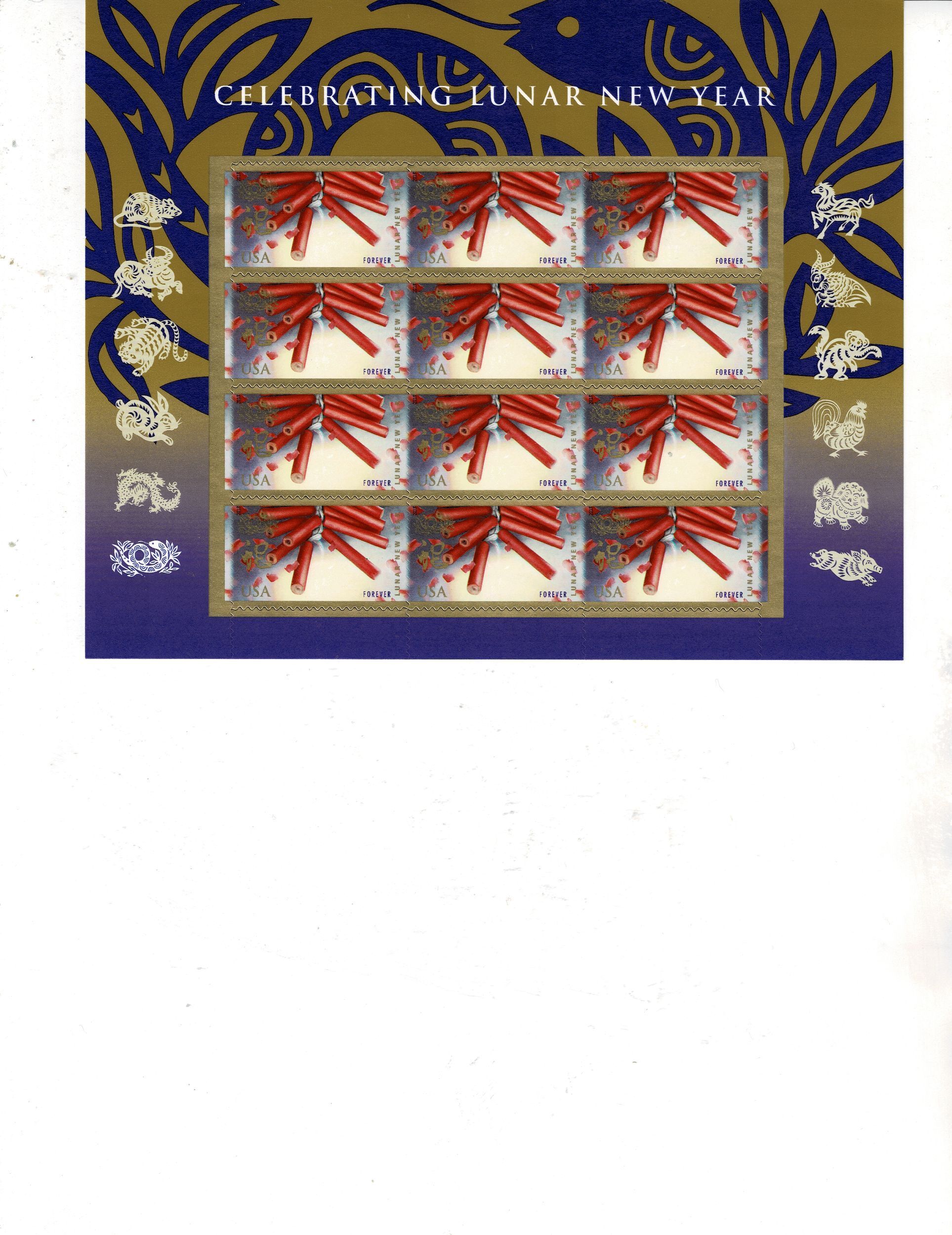 Lunar New Year of the Snake Forever US Postage Sheet #4726 VF MNH ...