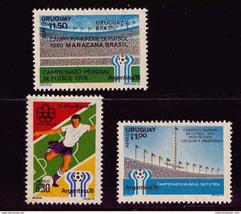 Soccer Football Fifa World Soccer Championship 1930 1950 1978 MNH ...