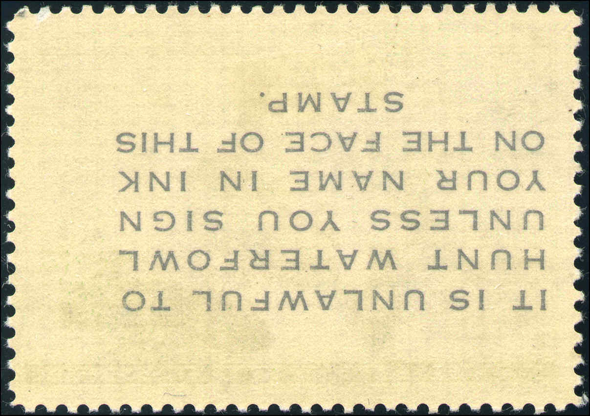 1957 US Federal Duck Stamp #RW24a Inverted Inscription Super Scarce ...