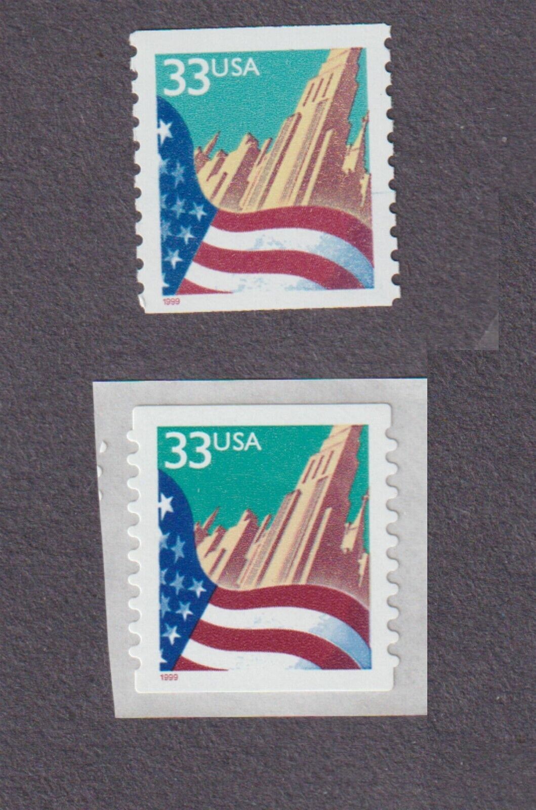 Single 33c Flag US #3280, 3282 WA/Spaces Lot (2) VF, MNH | United ...