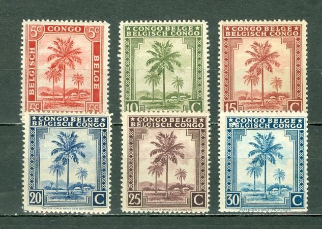 Belgian Congo 1942 "Palm Trees" #187-192 MNH...$1.50 | Africa - Congo ...