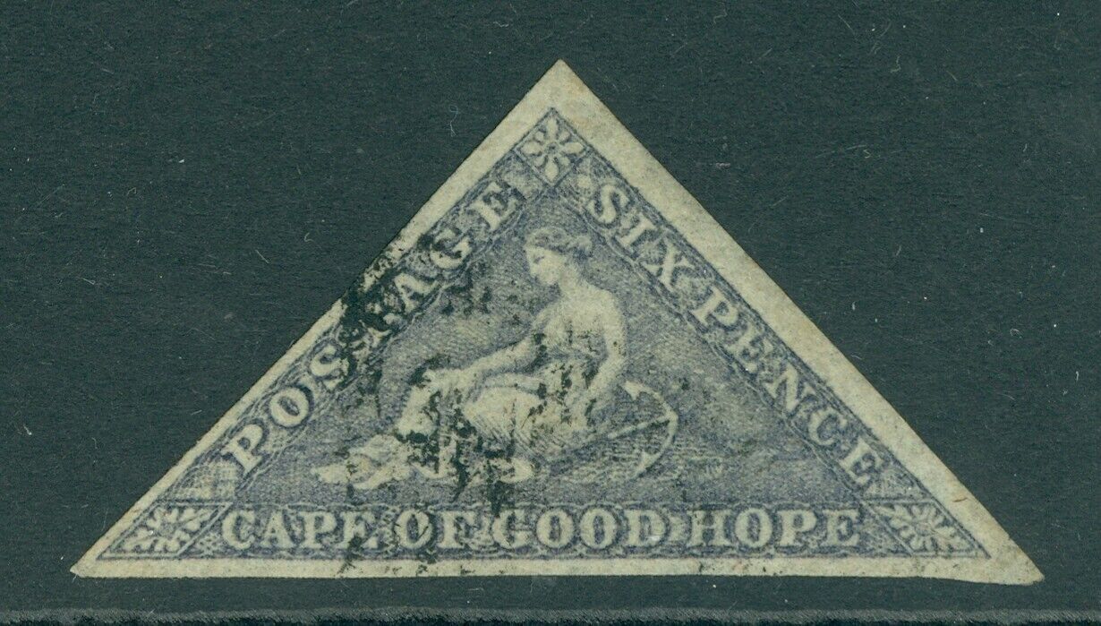 SG 7d Cape of good hope 1855-63. 6d slate purple/blued paper. Fine used ...