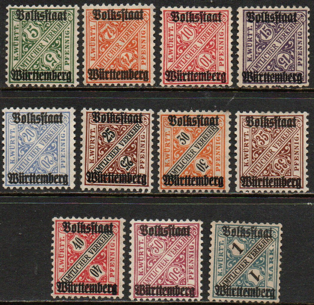 Wurttemberg Sc #O152-O162 Mint Hinged | Europe - Germany & Colonies ...