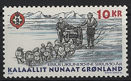 Greenland Grönland Scott #362 Navy dog sled patrol by Martin Morck MNH ...