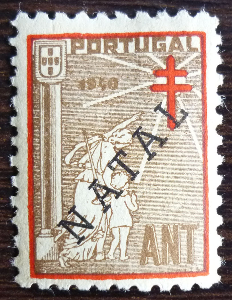 PORTUGAL - TBC - TUBERCULOSIS STAMP! natal ship boat child red cross ...