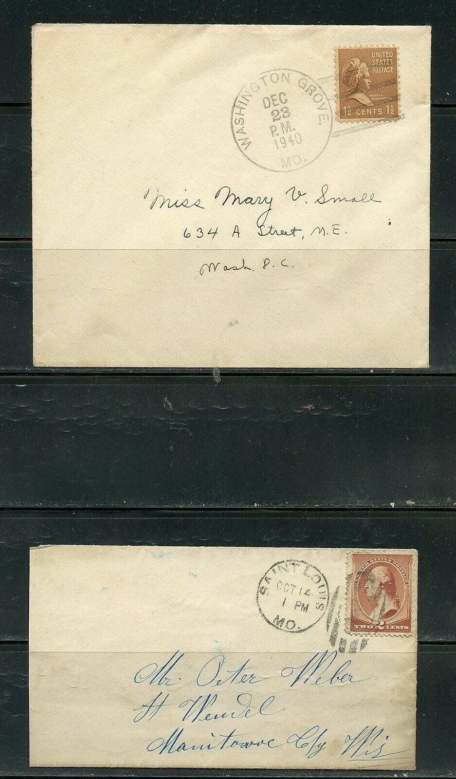 US Postal History of State of Missouri LOT of 24 Covers 184-1960 as ...